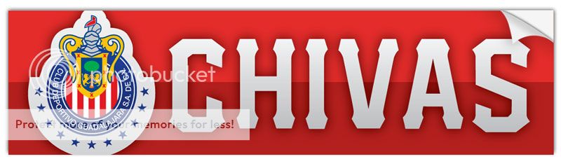 Chivas Guadalajara Mexico Bumper Sticker Calcamonia Soccer Futbol Liga ...