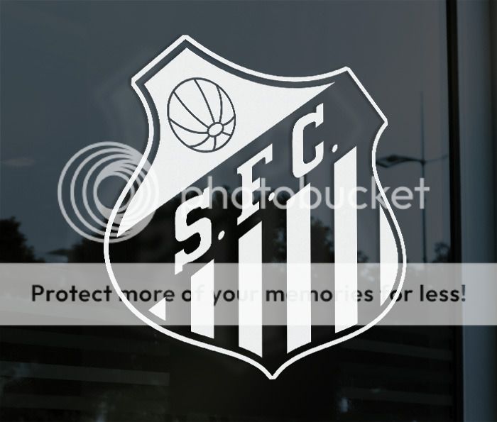 Santos FC Vinyl Decal Sticker Car Window Emblem Brazil Soccer Futebol ...